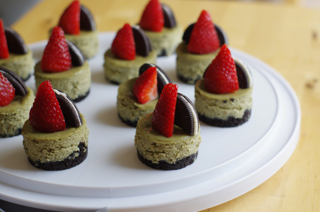 Mini Matcha Cheesecakes Recipe | Living Life Crazy